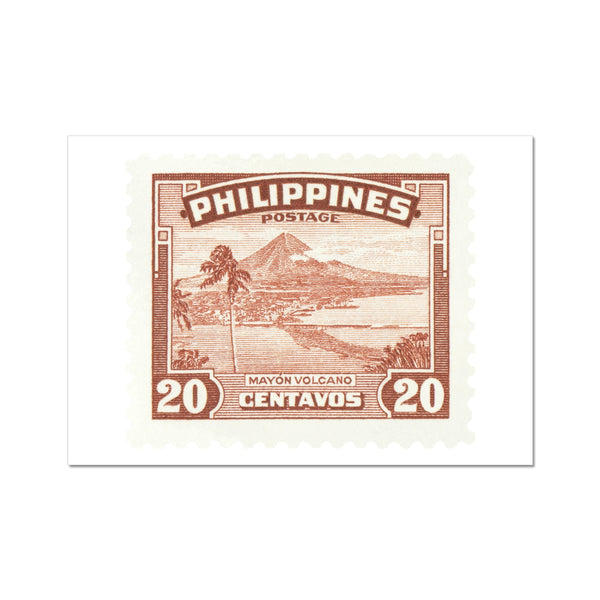 Philippines Mayon Volcano Fine Art Print - Stamp and Post